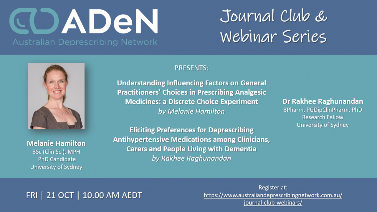 Deprescribing Learning Club | Australian Deprescribing Network